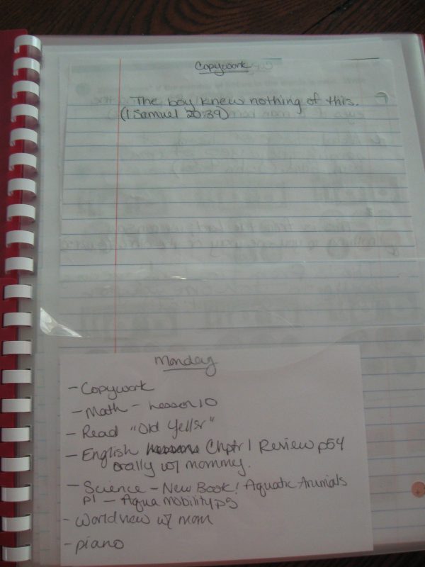 Our Homeschool Assignment Binder