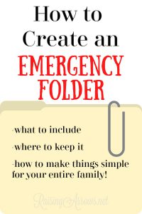 How to Make an Emergency Folder for Your Family
