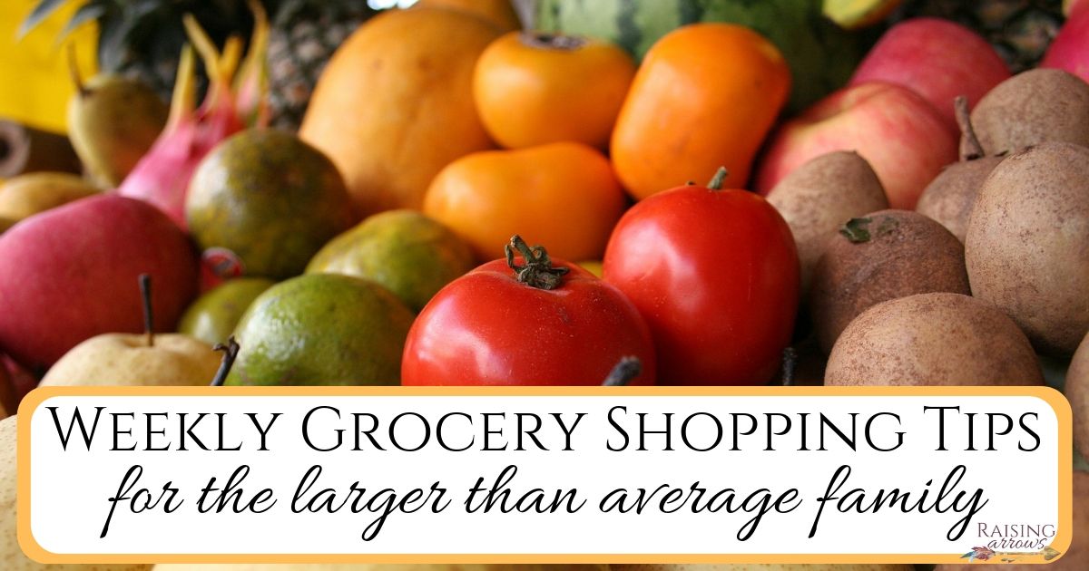 Large Family Weekly Grocery Shopping Strategies (+ Basic Grocery List!)