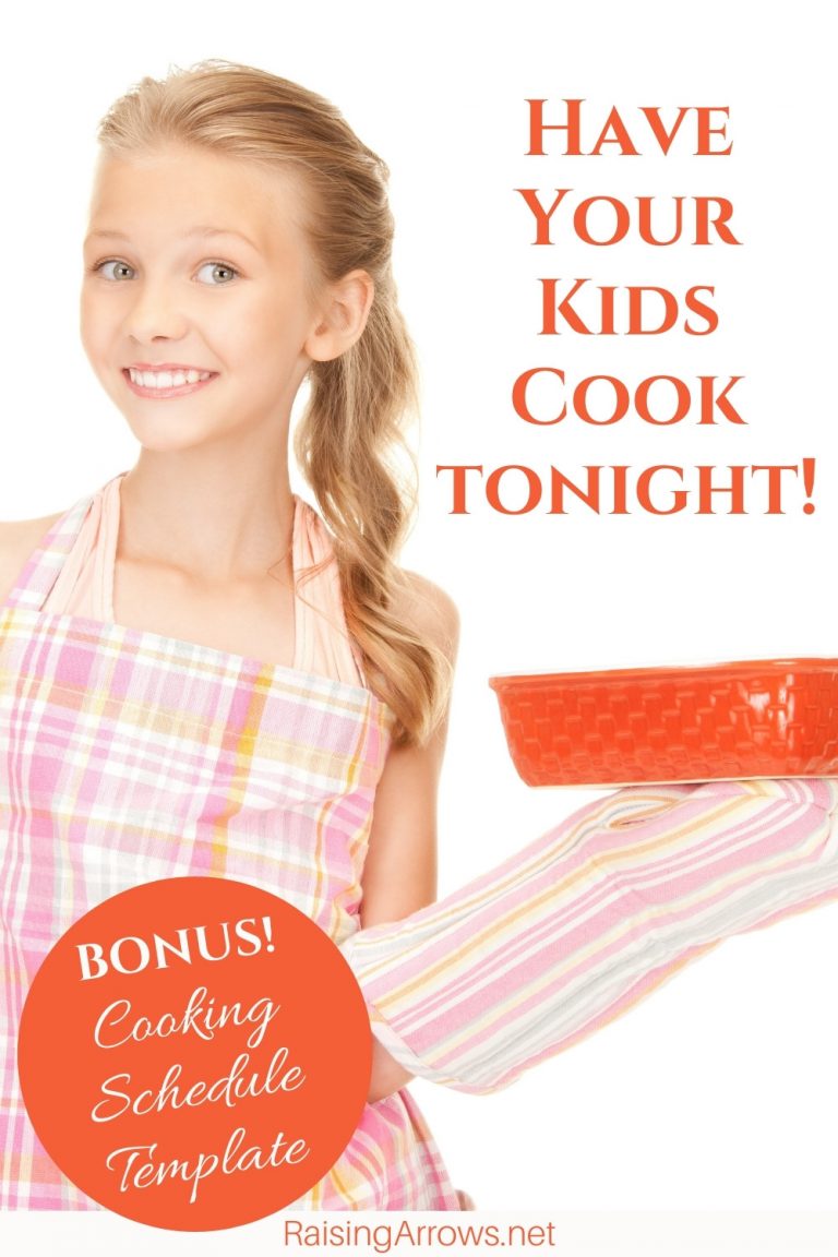 Share the Weekly Cooking with Your Kids (Free Cooking Schedule Template!)